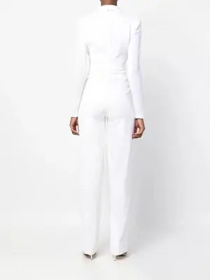 Talbot Runhof Long Sleeve Wrap Design Jumpsuit