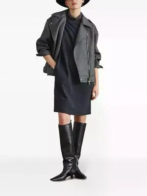 Brunello Cucinelli Chain Detail High Neck Dress