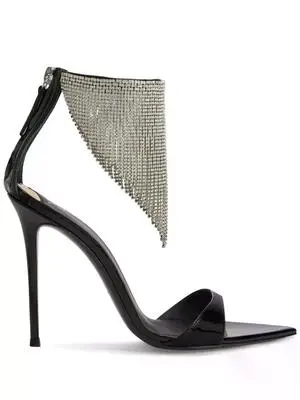 GIUSEPPE ZANOTTI Intriigo Crystal 105mm Sandals - Black