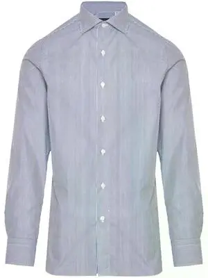 FINAMORE 1925 Spread Collar Striped Shirt