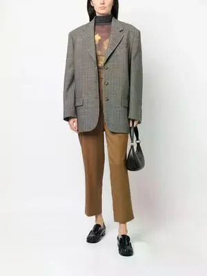 A.p.c. Pleated Cropped Trousers - Brown