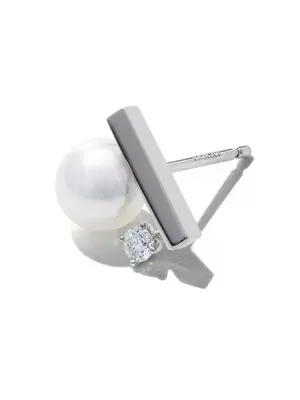 TASAKI 18kt White Gold Pearl And Diamond Earrings