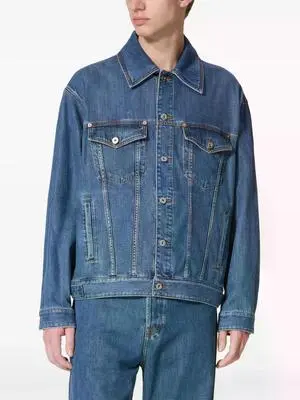 Valentino Garavani Logo-appliqué Denim Jacket - Blue