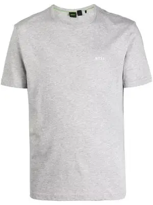 BOSS Logo-print Cotton T-shirt - Grey