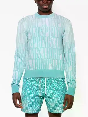 Amiri The Webster Palm Springs" Intarsia Knit Jumper