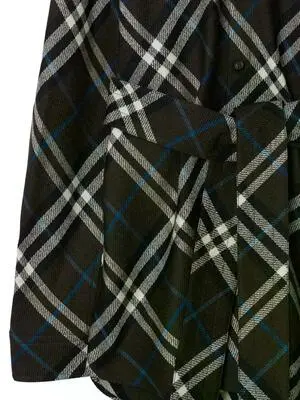 Burberry Check-pattern Belted Wool-silk Blend Shirt