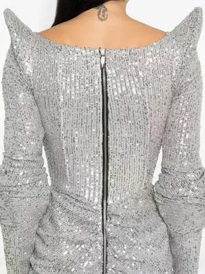 MITILIANE COUTURE Silver-tone Sequinned Gown