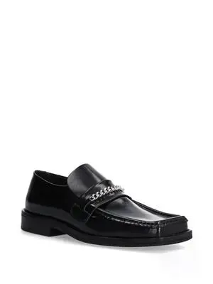 Martine Rose Leather Loafers With Chain Detail