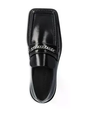 Martine Rose Leather Loafers With Chain Detail