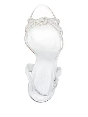 GINISSIMA 95mm Daisy Crystal Embellished Slingback Sandals