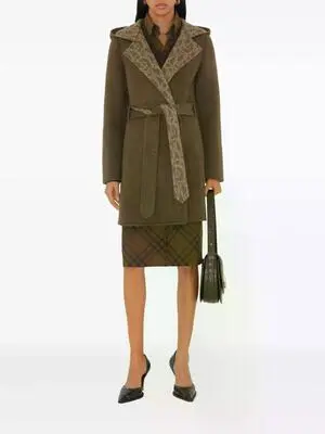 Burberry Hooded Coat With Detachable Belt