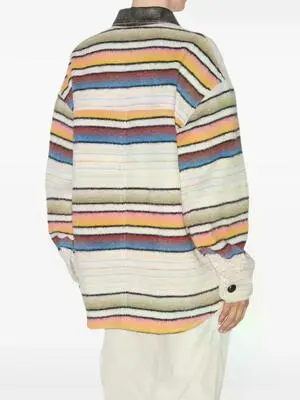 MARANT ETOILE Dayvi Striped Cotton-wool Blend Coat