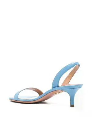 AQUAZZURA So Nude' 50mm Leather Sandals - Blue