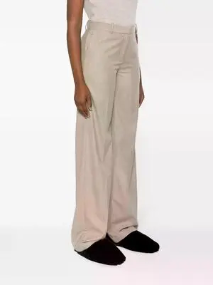 Magda Butrym Tailored Wide-leg Cashmere Trousers - Neutrals