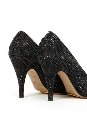 MAISON MARGIELA 110mm Tabi Rhinestone Embellished Pumps - Black