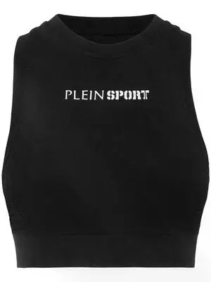 PLEIN SPORT Logo-printed Performance Tank Top - Black