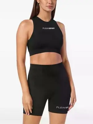 PLEIN SPORT Logo-printed Performance Tank Top - Black