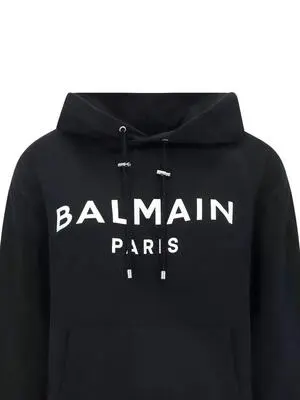Balmain Logo Print Hoodie