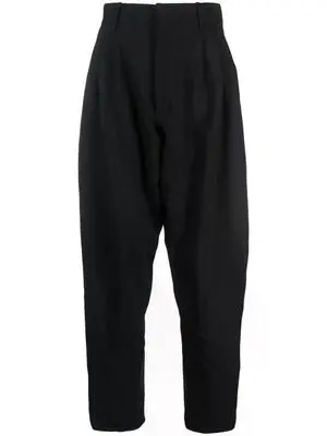 QUIRA Pleat-detailing Wool Tapered Trousers