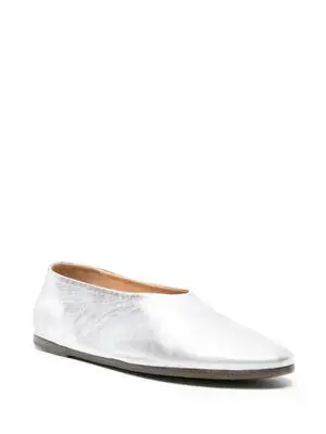 Marsèll Coltellaccio Leather Ballerinas - Silver