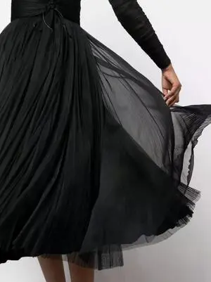 ANA RADU V-neck Long-sleeve Midi Dress