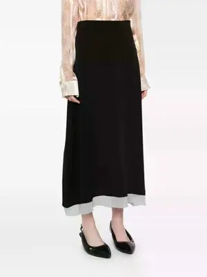 Fendi Silk Midi Skirt