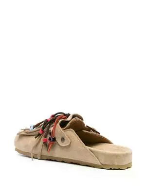 SCAROSSO Gea Bead-detail Mules - Neutrals