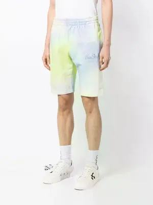 BLUE SKY INN Tie-dye Embroidered Logo Cotton Shorts