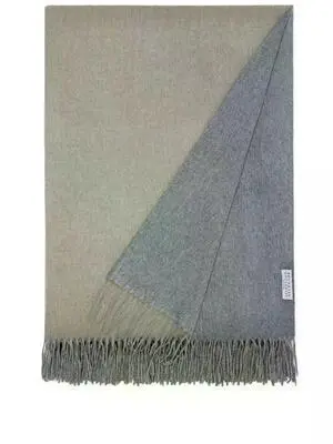 Brunello Cucinelli Frayed-edge Silk Blanket - Neutrals
