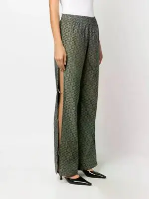 Gcds Open-leg Monogram Trousers