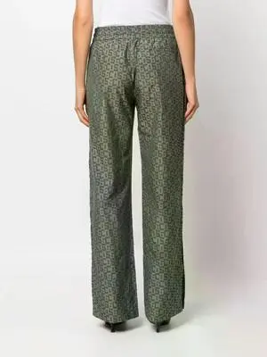 Gcds Open-leg Monogram Trousers