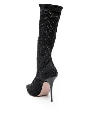 GEDEBE Logan Crystal Embellished Ankle Boots - Black