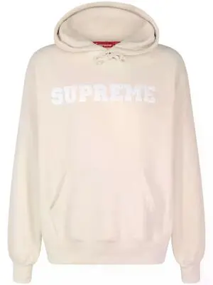 Supreme Logo-appliquéd Hoodie - Neutrals