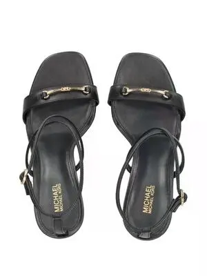 Michael Kors 90mm Logo-plaque Stiletto Sandals
