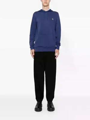 Paul Smith Zebra Logo Organic Cotton Hoodie - Blue