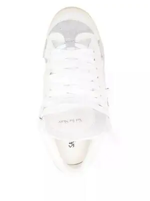 SANTHA Panelled Lace-up Sneakers - Grey