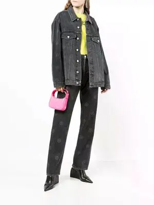 Martine Rose Logo-print Denim Jacket - Black