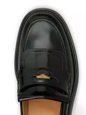 TOD'S Logo-plaque Leather Loafers