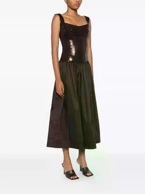 ATU BODY COUTURE Corset Detail Flared Gown