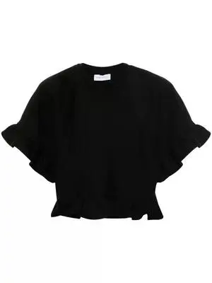 IOANA CIOLACU Peony Sweatshirt With Ruffle Trim