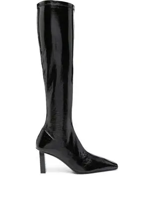 COURREGES 80mm Knee-high Leather Boots