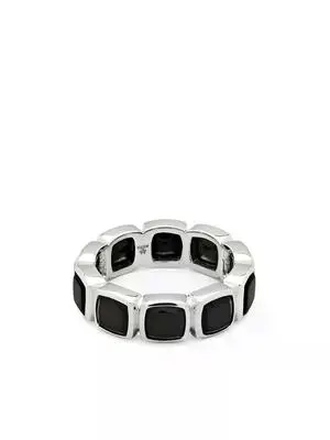 Tom Wood Onyx Stone Ring - Silver