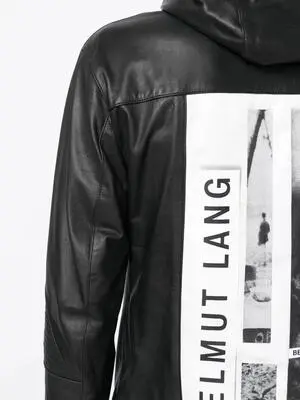 Helmut Lang Photograph Print Leather Jacket