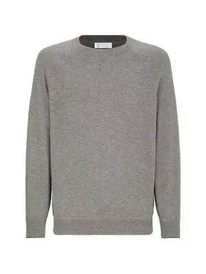 Brunello Cucinelli Cashmere Crew Neck Sweater - Grey