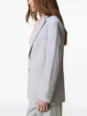 TWINSET Twill Single-breasted Blazer