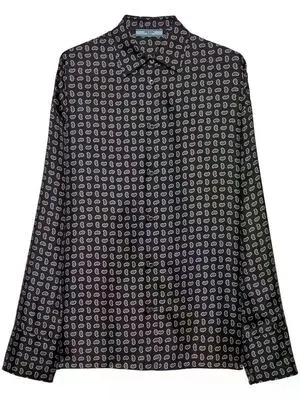 Prada Printed Silk Shirt
