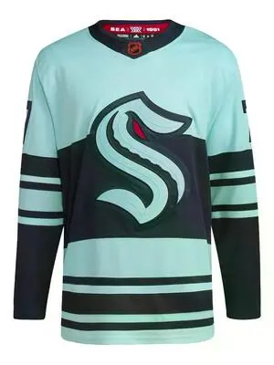 Adidas Nhl Seattle Kraken Jordan Eberle Authentic Reverse Retro 2.0 Jersey T-shirt - Blue