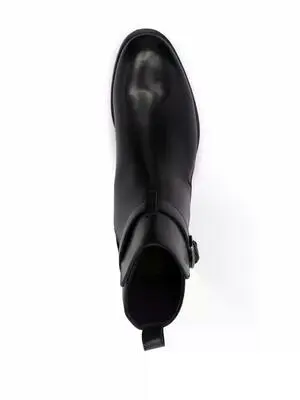 SCAROSSO Lara Buckled Ankle Boots - Black