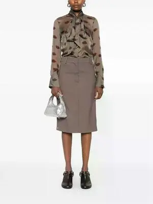 Stella McCartney Midi Skirt With Stud Detailing