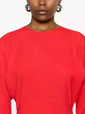 NISSA A-line Crepe Midi Dress